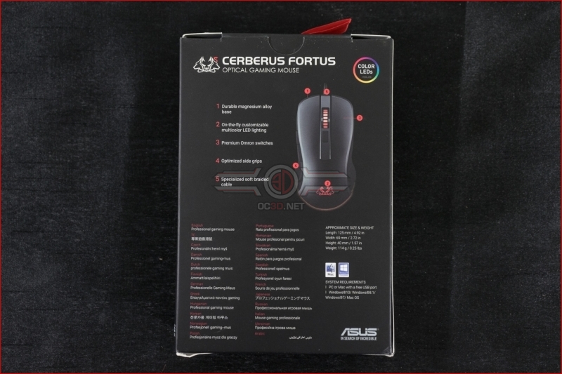 ASUS Cerberus Fortus Mouse Review - OC3D