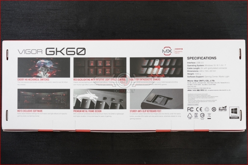 MSI Vigor GK60 Mechanical Gaming Keyboard - OC3D