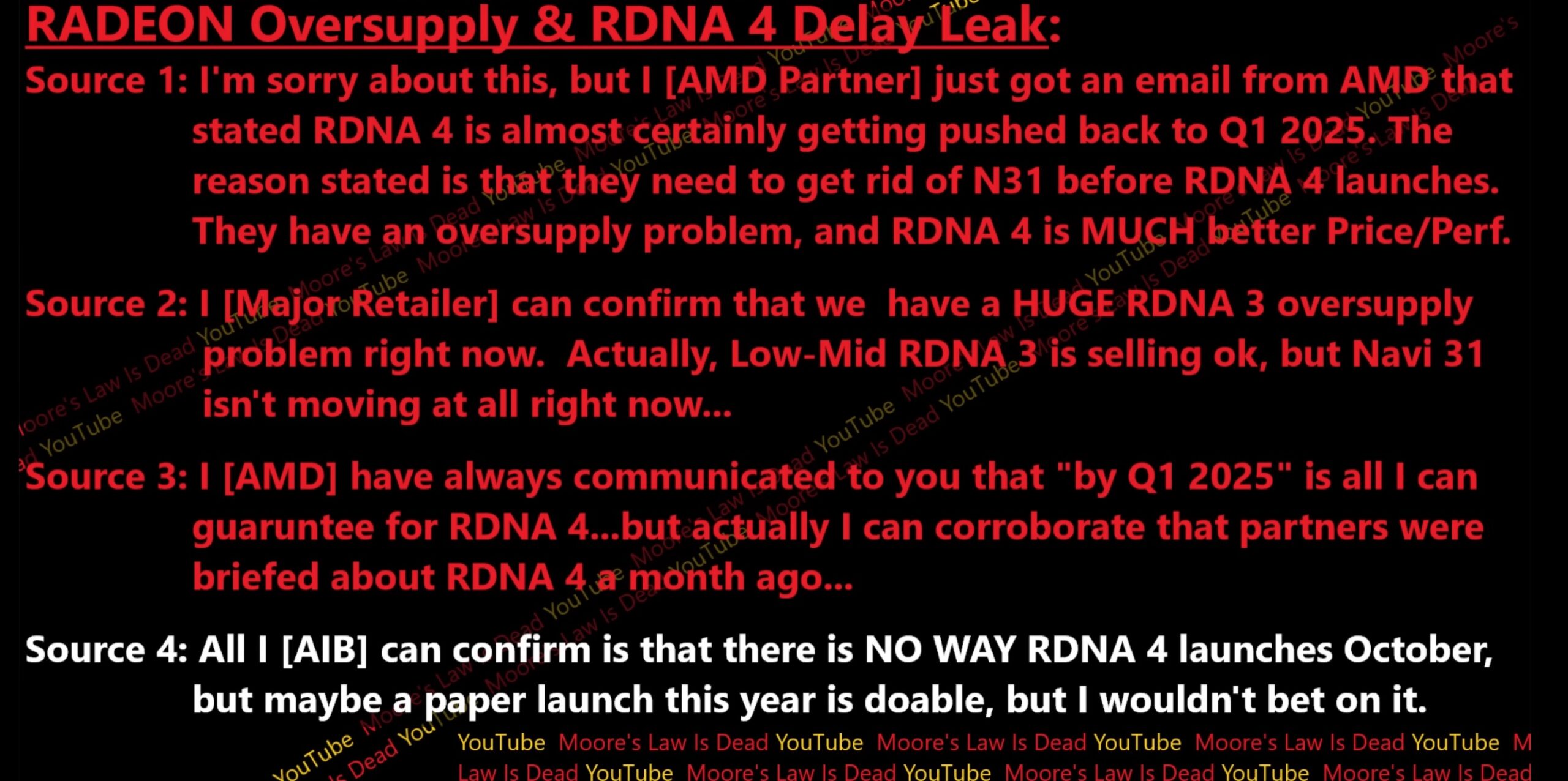 AMD reportedly delays RDNA 4 due to RDNA 3 oversupply - OC3D