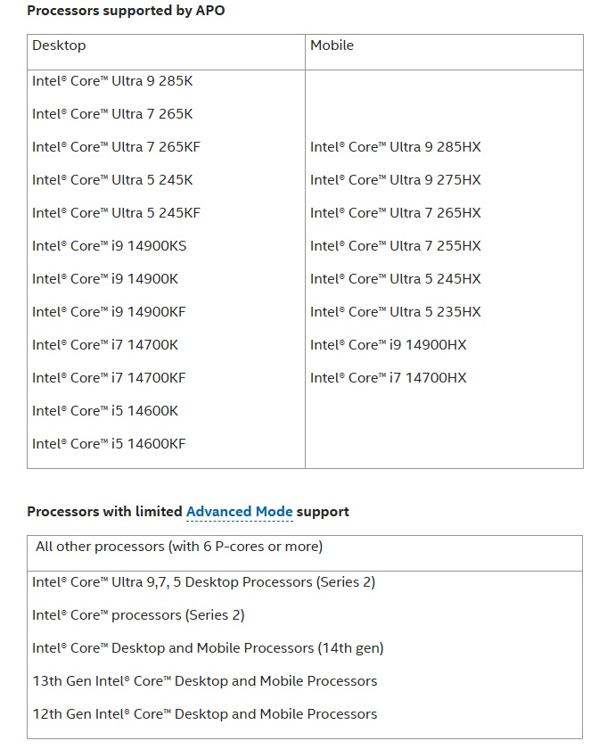 Intel updates its CPU-boosting APO tech with 15 new games - OC3D