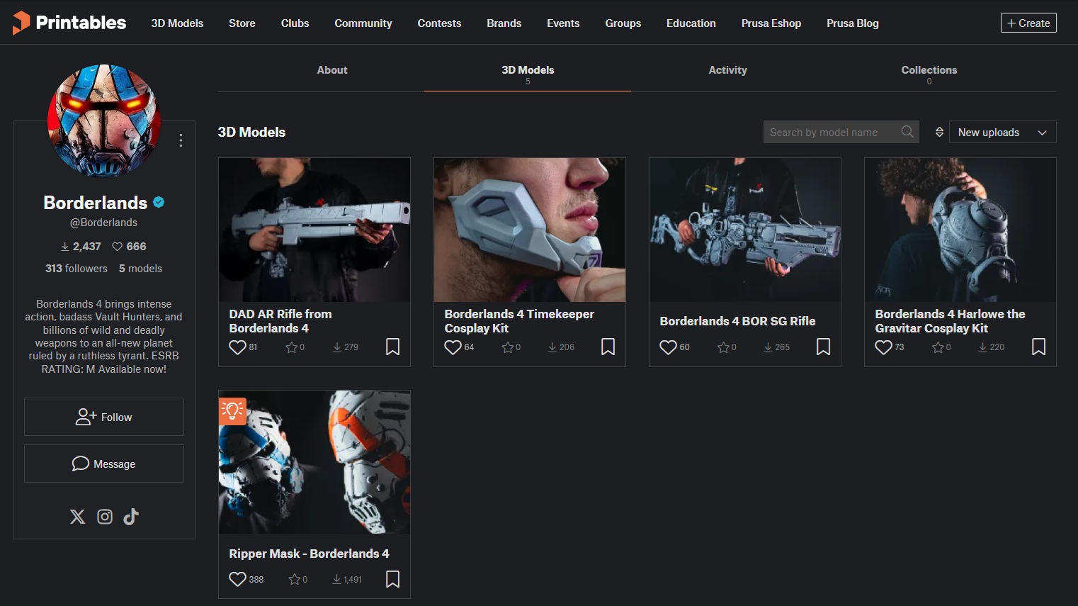 Borderlands 4 gets official 3D printable Cosplay models - OC3D