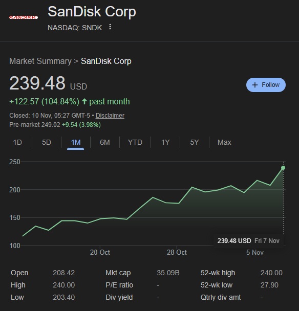SanDisk hikes NAND prices 50% as memory shortage hits "profiteering ...