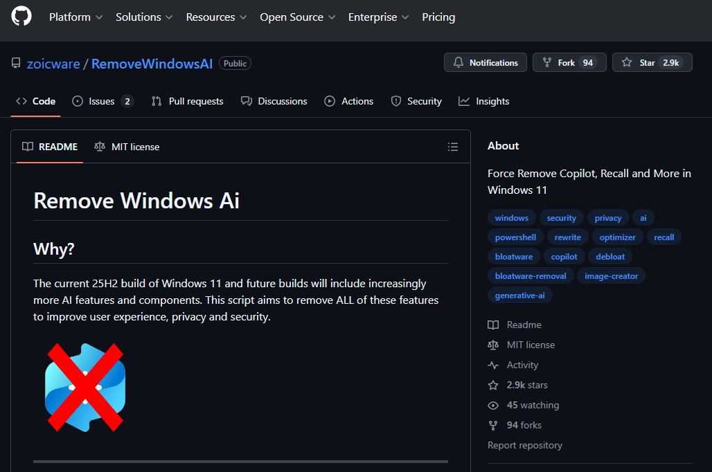 This script wipes away Windows 11's unwanted AI features - OC3D