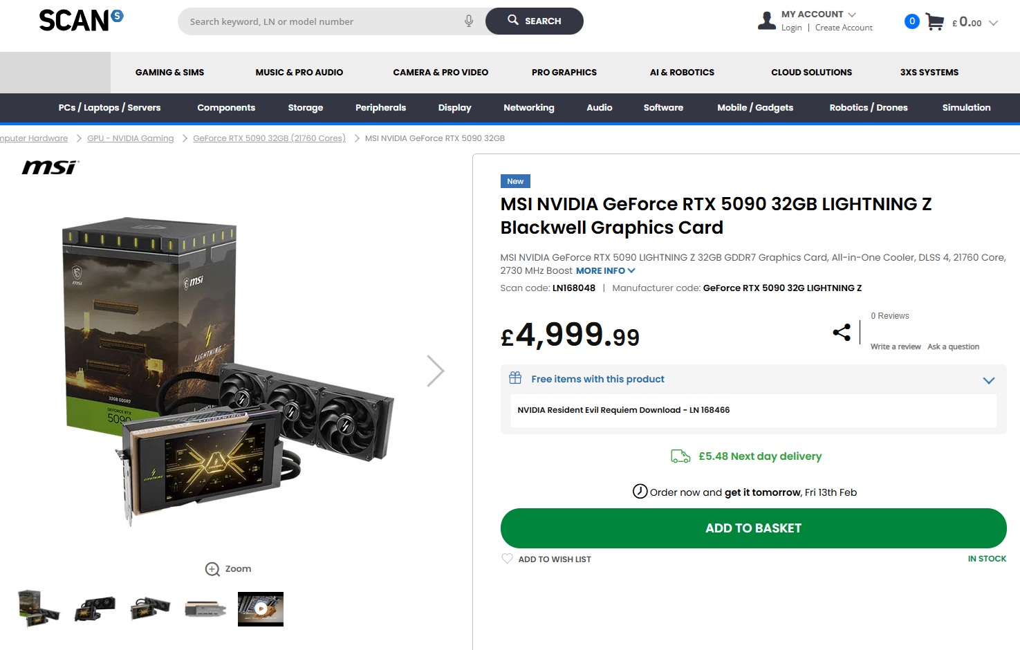 MSI's RTX 5090 Lightning is now available, and its pricing is NUTS! - OC3D